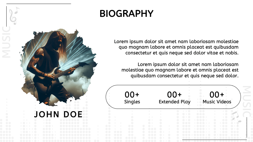 Free Musician Portfolio Presentation Template for Google Slides and ...