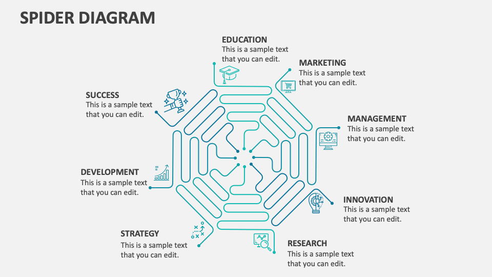 Spider Diagram PowerPoint and Google Slides Template - PPT Slides