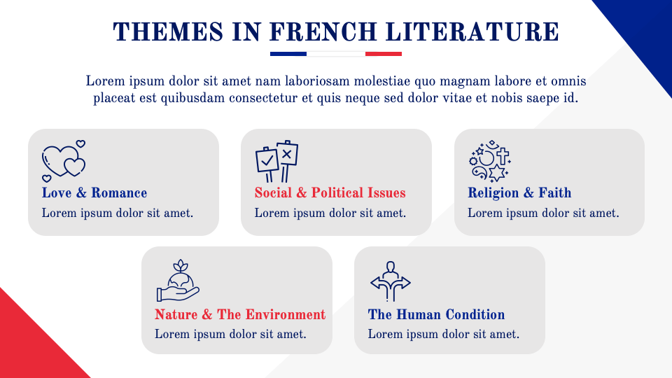 Free French Literature Presentation Theme Template for Google Slides ...
