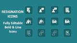 Resignation Icons for Google Slides and PowerPoint