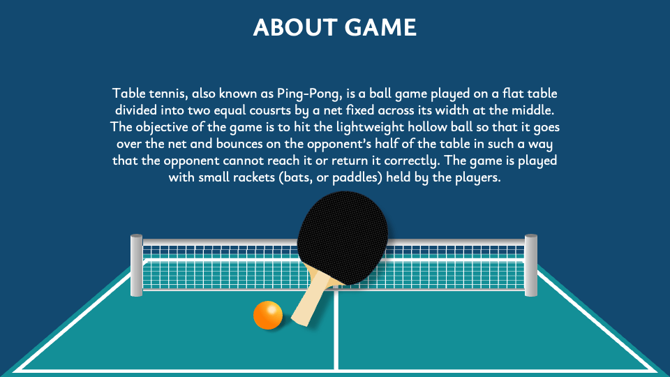 Free Table Tennis Theme for Google Slides and PowerPoint