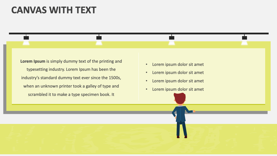 Canvas with Text PowerPoint and Google Slides Template - PPT Slides