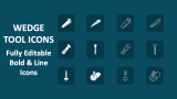 Wedge Tool Icons for Google Slides and PowerPoint