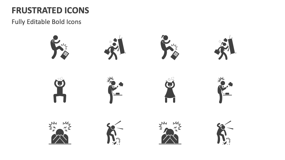 Frustrated Icons for Google Slides and PowerPoint