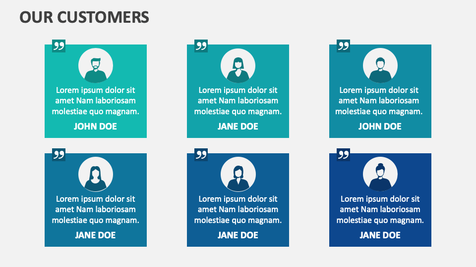 Our Customers Template for Google Slides and PowerPoint - PPT Slides