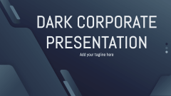 Dark Corporate Presentation for Google Slides and PowerPoint