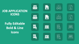 Job Application Icons for Google Slides and PowerPoint