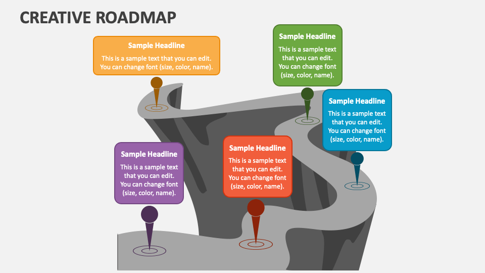 Creative Roadmap PowerPoint and Google Slides Template - PPT Slides