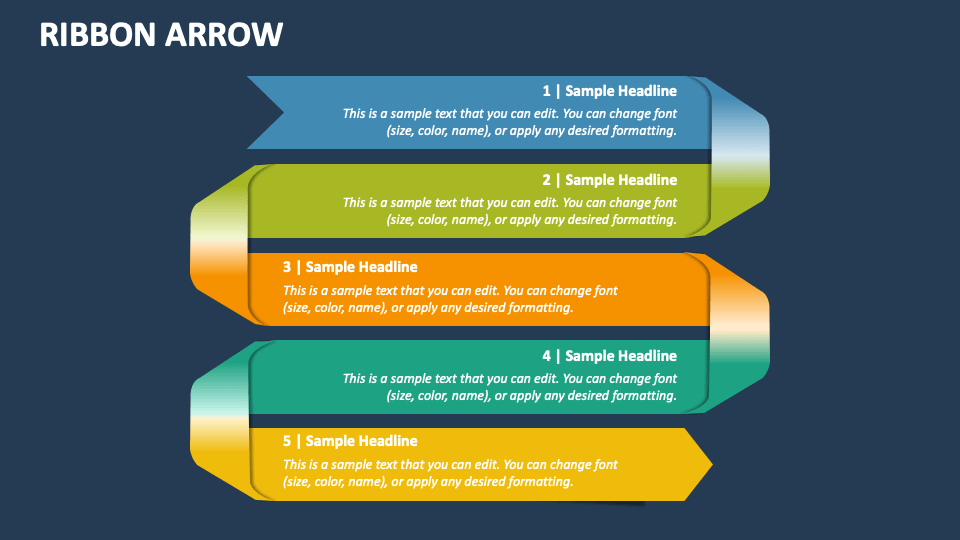 Ribbon Arrow PowerPoint and Google Slides Template - PPT Slides