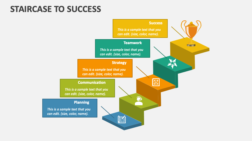 Staircase to Success PowerPoint and Google Slides Template - PPT Slides