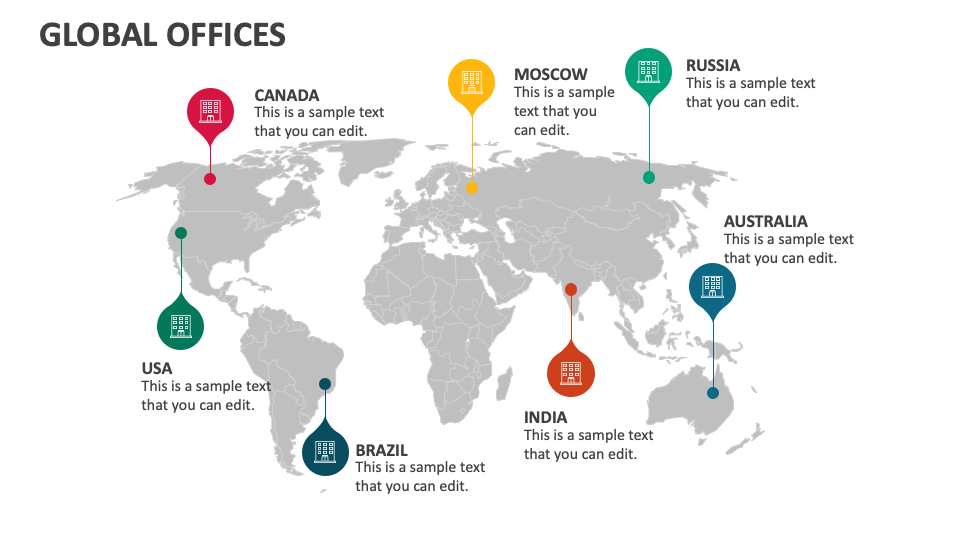Global Offices PowerPoint and Google Slides Template - PPT Slides