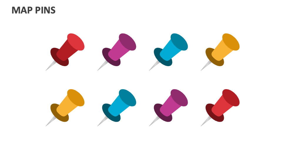 Map Pins for Google Slides and PowerPoint - PPT Slides