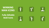 Winning Man Icons for Google Slides and PowerPoint