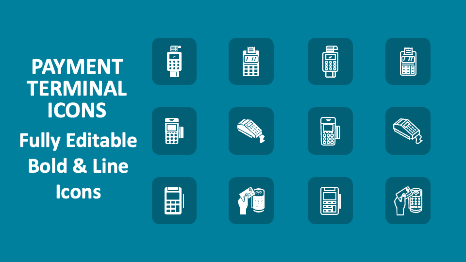 Payment Terminal Icons for Google Slides and PowerPoint