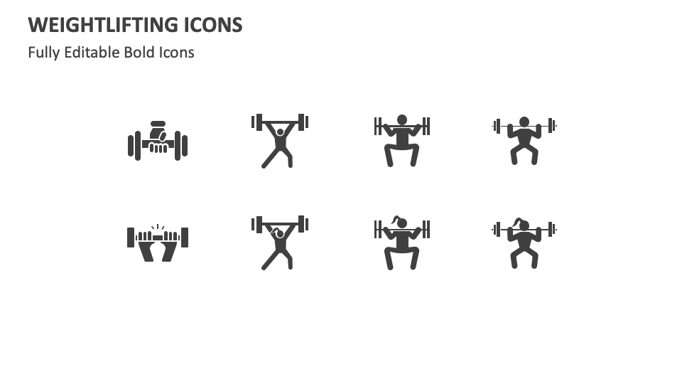 Weightlifting Icons for PowerPoint and Google Slides - PPT Slides