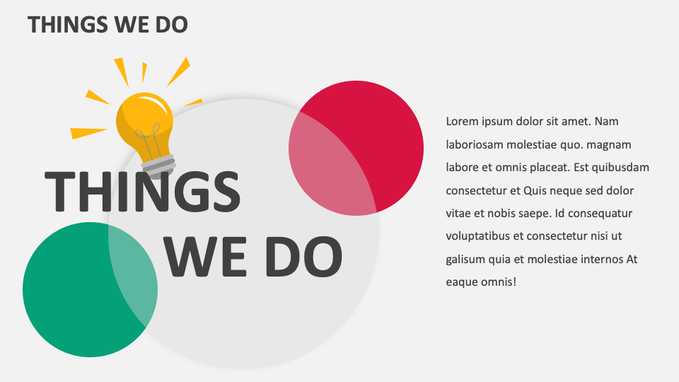 Things We Do Template for Google Slides and PowerPoint - PPT Slides
