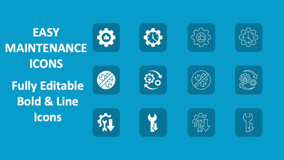Easy Maintenance Icons for Google Slides and PowerPoint