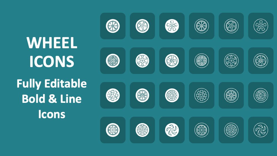 Wheel Icons for Google Slides and PowerPoint