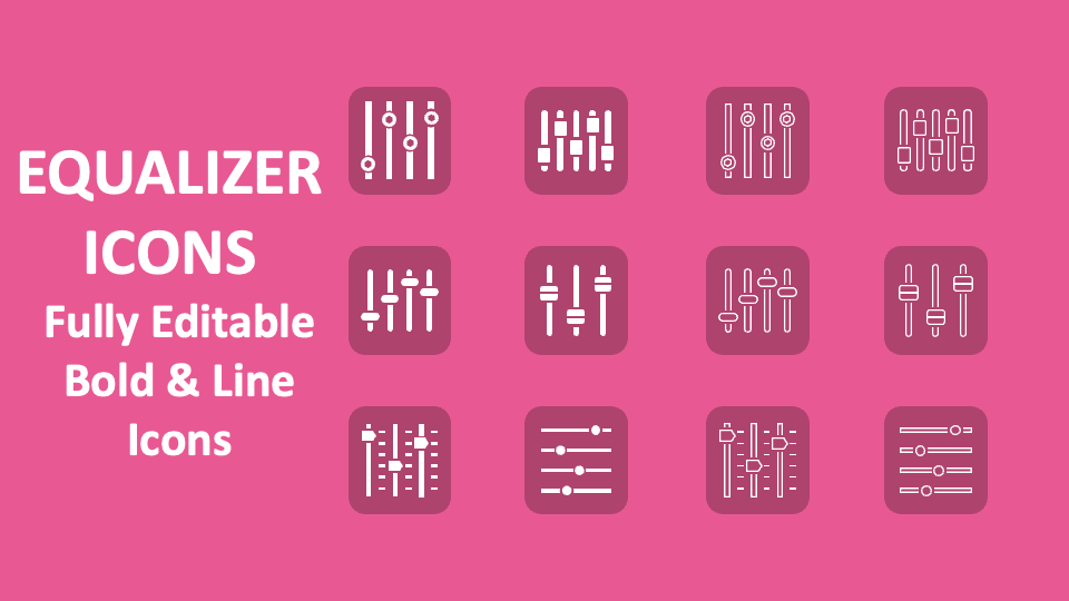 Equalizer Icons for Google Slides and PowerPoint