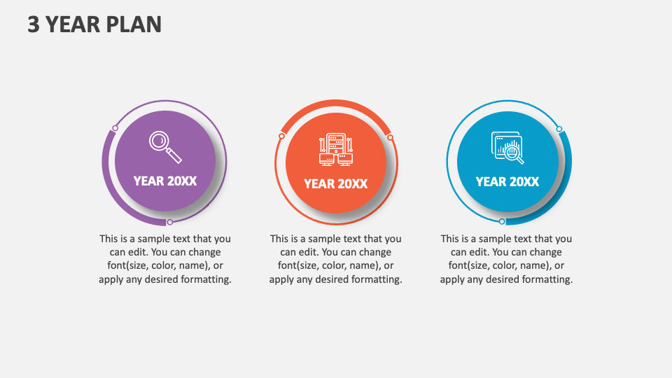 3 Year Plan PowerPoint and Google Slides Template - PPT Slides