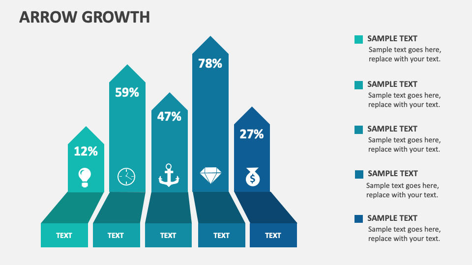 Arrow Growth PowerPoint and Google Slides Template - PPT Slides