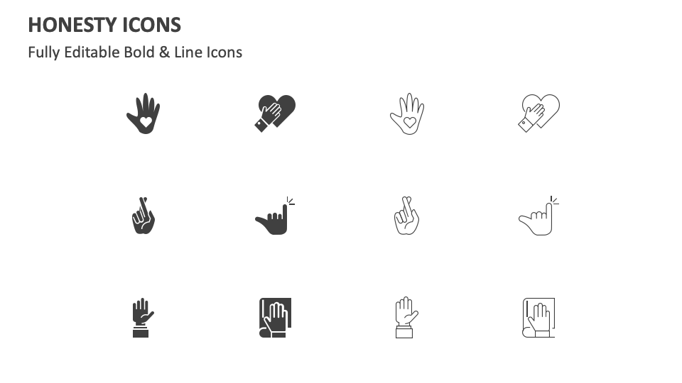 Honesty Icons for Google Slides and PowerPoint