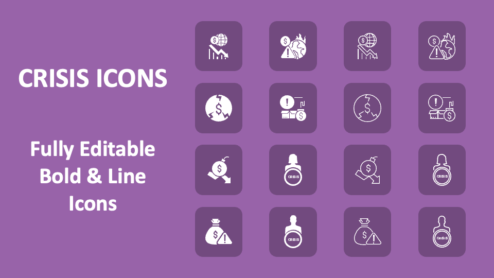 Crisis Icons for Google Slides and PowerPoint