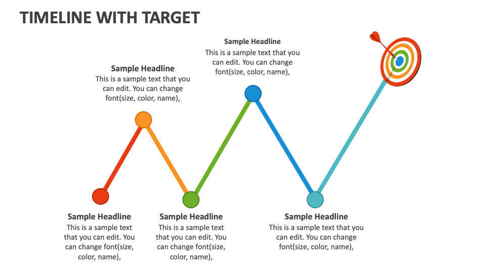 Timeline With Target PowerPoint and Google Slides Template - PPT Slides