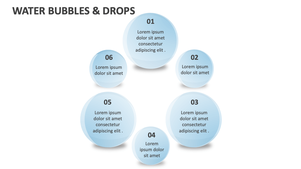 Water Bubbles and Drops PowerPoint and Google Slides Template - PPT Slides
