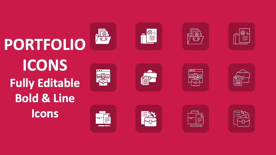 Portfolio Icons for Google Slides and PowerPoint