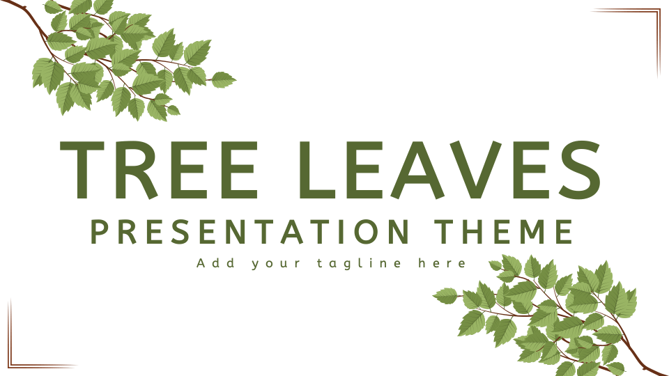 Free Tree Leaves Theme for Google Slides and PowerPoint