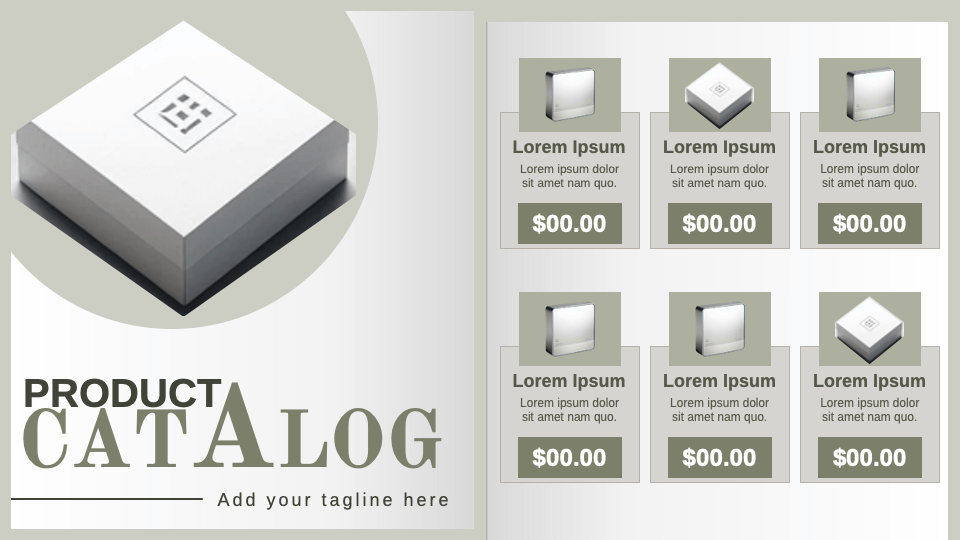 Product Catalog Template for Google Slides and PowerPoint - PPT Slides