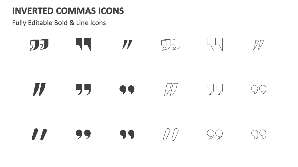 Inverted Commas Icons for Google Slides and PowerPoint