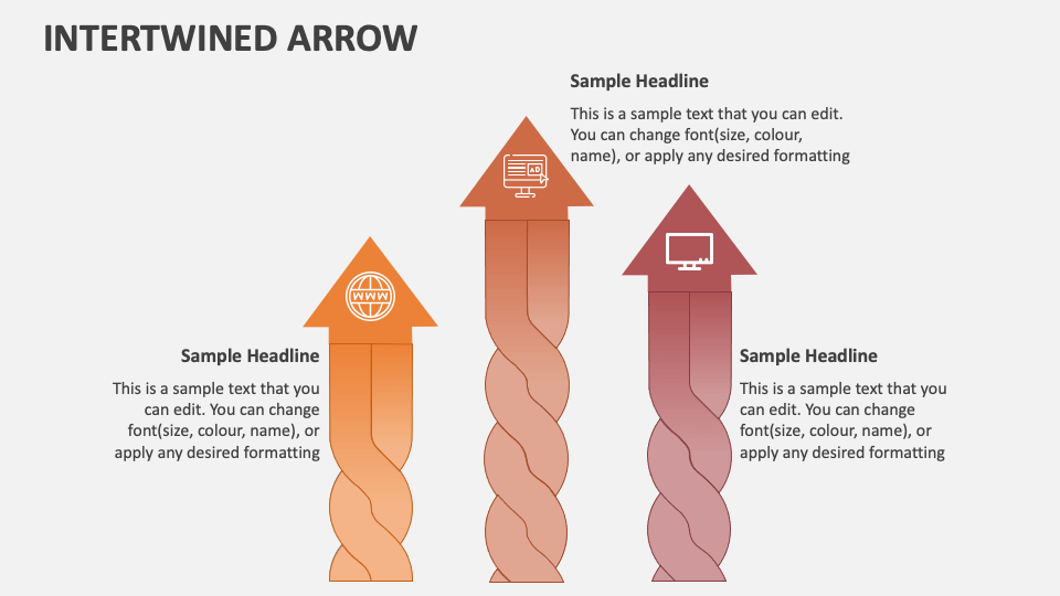 Intertwined Arrow PowerPoint and Google Slides Template - PPT Slides