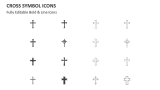 Cross Symbol Icons for Google Slides and PowerPoint