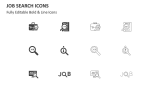 Job Search Icons for PowerPoint and Google Slides - PPT Slides