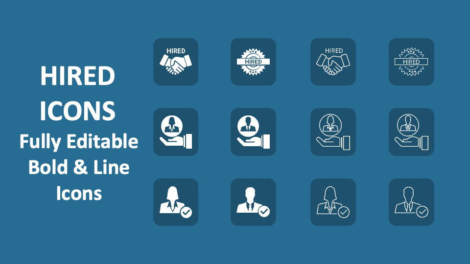 Hired Icons for Google Slides and PowerPoint