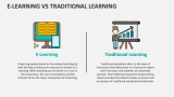 E-Learning Vs Traditional Learning PowerPoint and Google Slides Template - PPT Slides