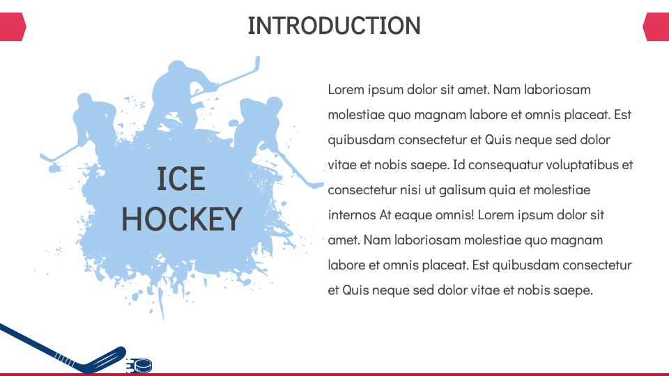Free Ice Hockey Presentation Theme for Google Slides and PowerPoint