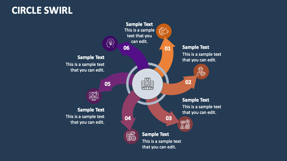 Circle Swirl PowerPoint and Google Slides Template - PPT Slides