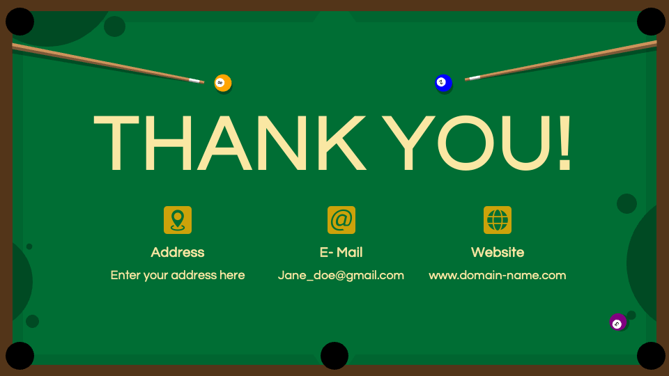 Free Billiards Theme for Google Slides and PowerPoint