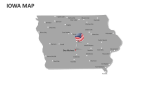 Iowa Map for Google Slides and PowerPoint - PPT Slides