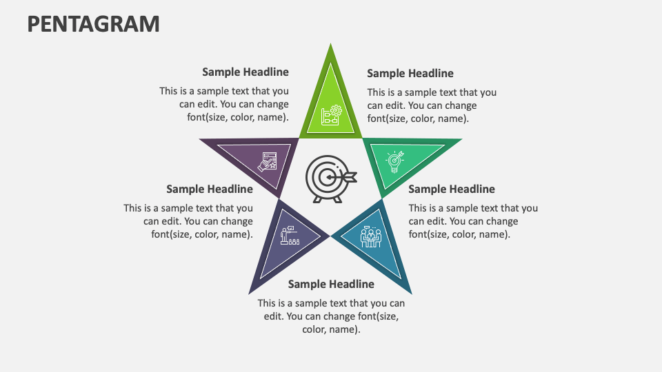 Pentagram PowerPoint and Google Slides Template - PPT Slides