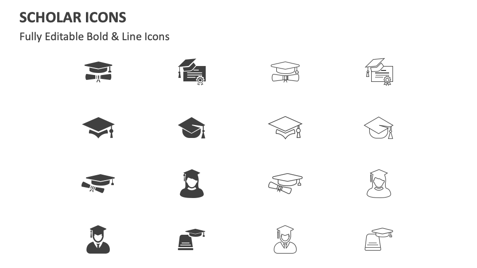 Scholar Icons for Google Slides and PowerPoint