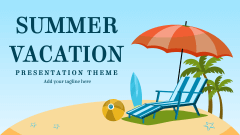 Free Summer Vacation Presentation Theme for Google Slides and PowerPoint