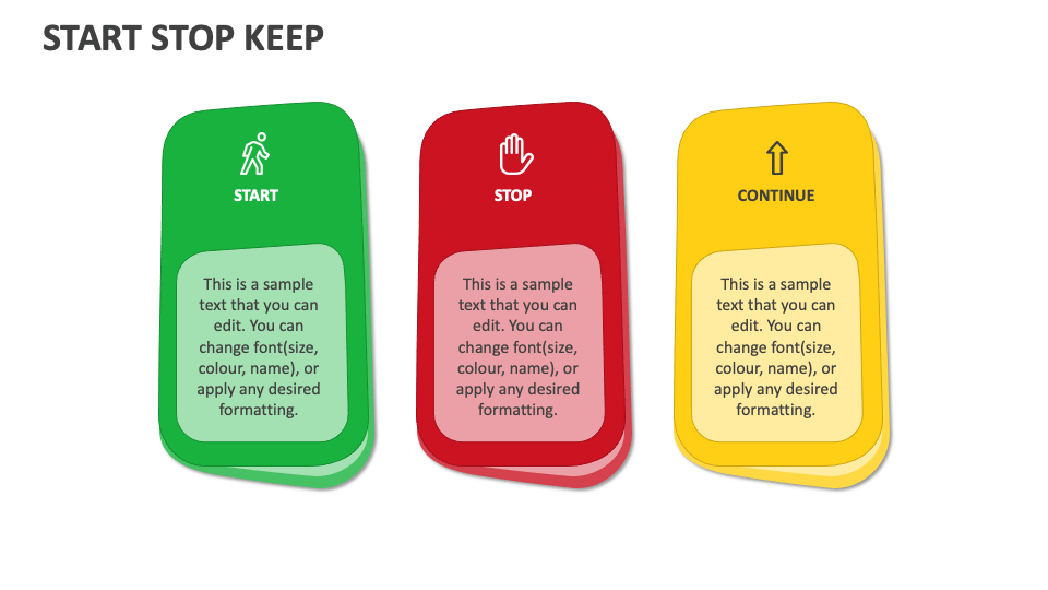Start Stop Keep PowerPoint and Google Slides Template - PPT Slides