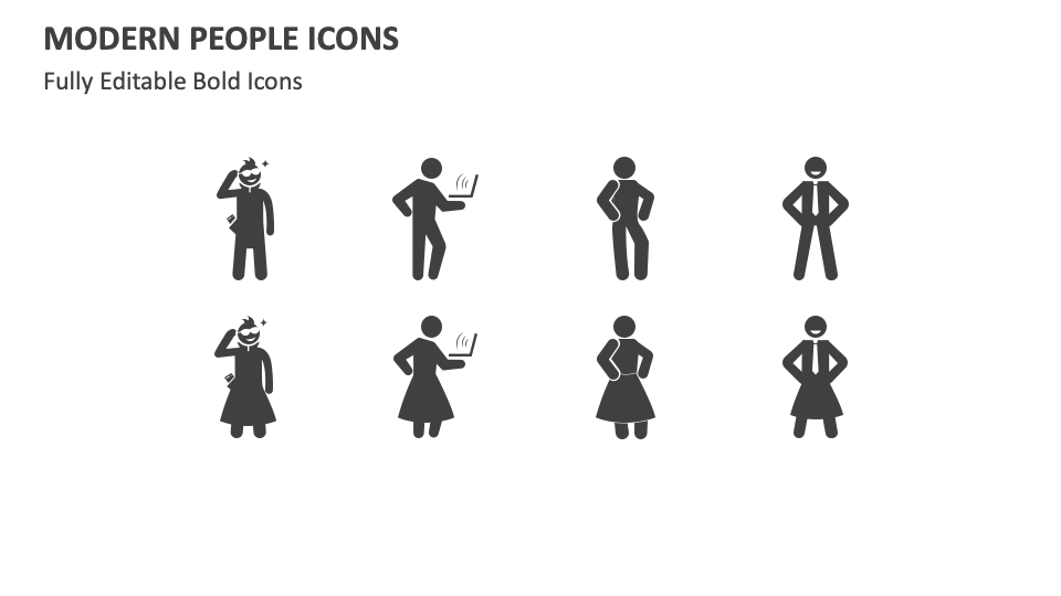 Modern People Icons for PowerPoint and Google Slides - PPT Slides