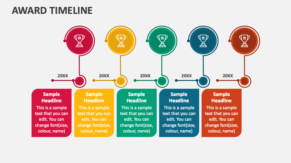 Award Timeline PowerPoint and Google Slides Template - PPT Slides