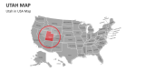 Utah Map for Google Slides and PowerPoint - PPT Slides