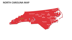 North Carolina Map for Google Slides and PowerPoint - PPT Slides